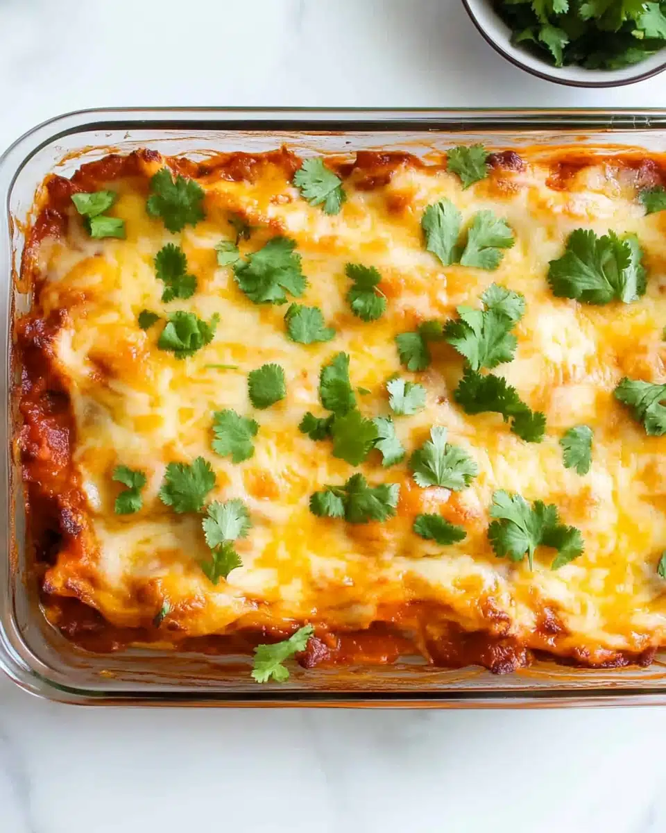 BEEF ENCHILADA BAKE: Cheesy Tex-Mex Casserole Recipe