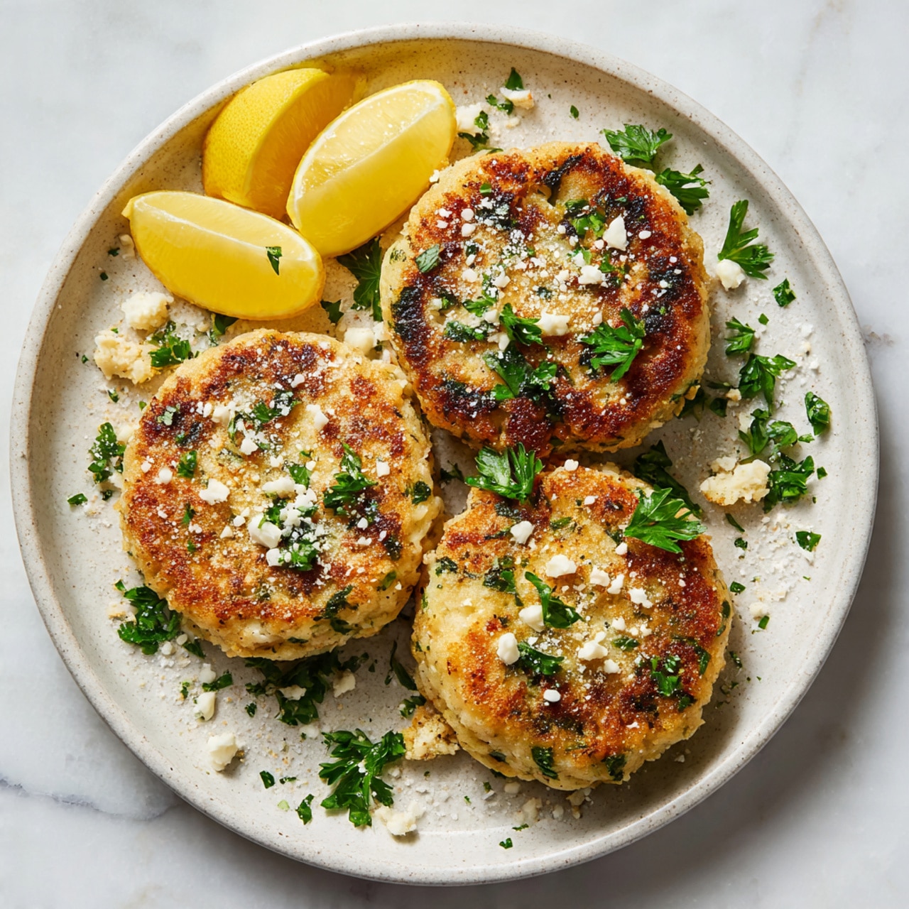 Mediterranean Salmon Cakes with Feta and Lemon - Vibrant & Easy
